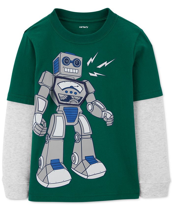 Carter's Toddler Boys Robot Layered-Look T-Shirt - Macy's