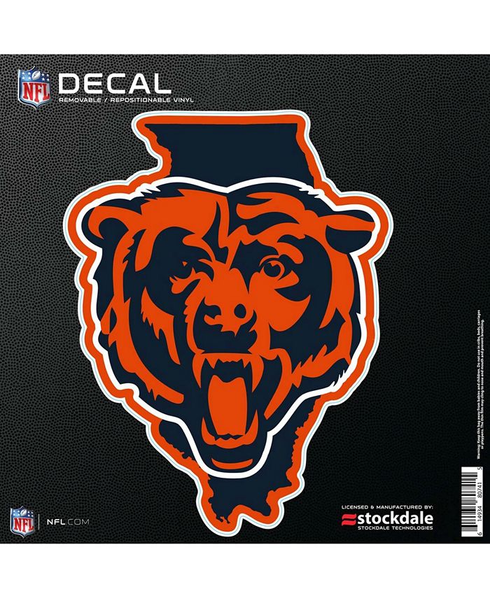 Stockdale Multi Chicago Bears 6" x 6" Repositionable State Shape Decal ...