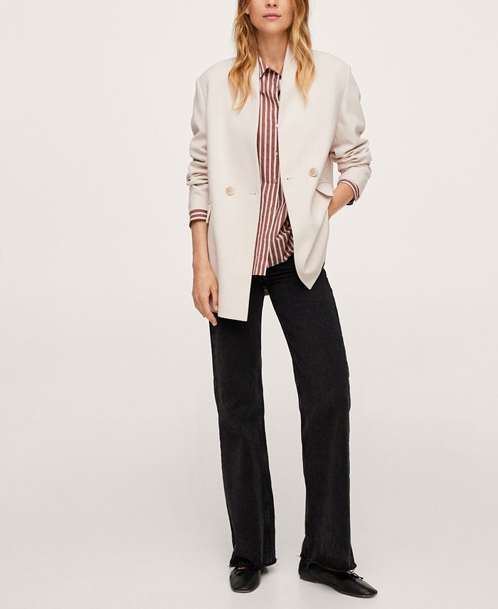 MANGO Women's Blazer Style Coat - Macy's