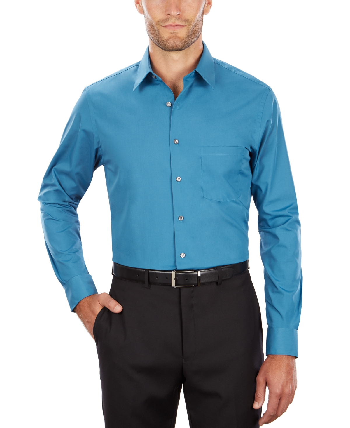 Click here for Van Heusen Mens Regular Fit Point Collar Poplin Dr... prices