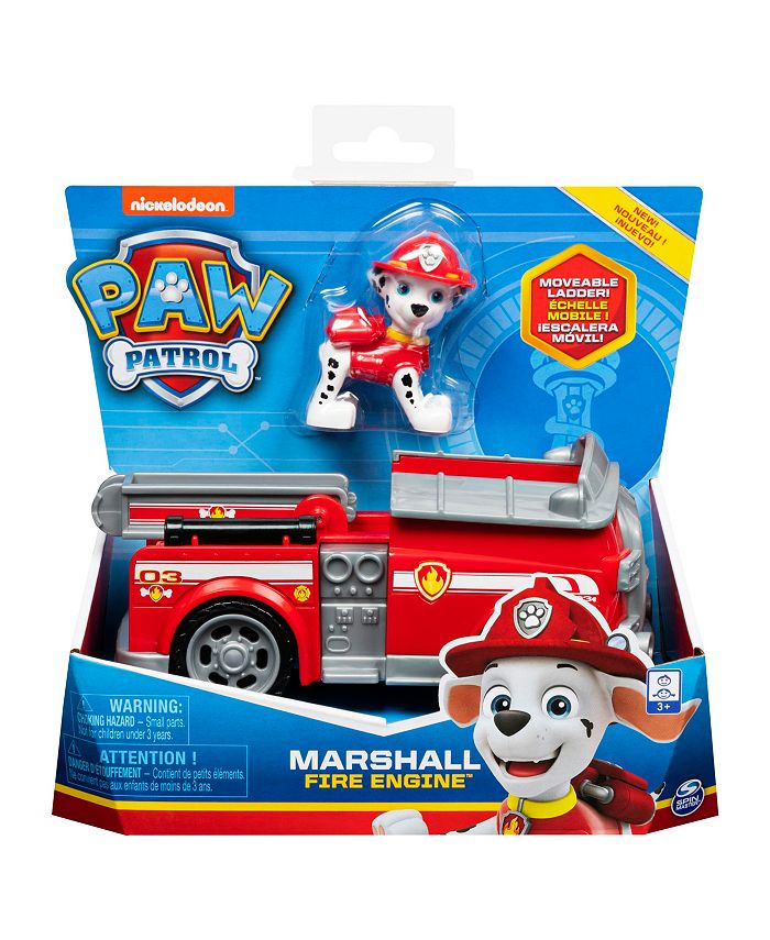 Paw Patrol Marshall’s Fire Engine Vehicle with Collectible Figure - Macy's