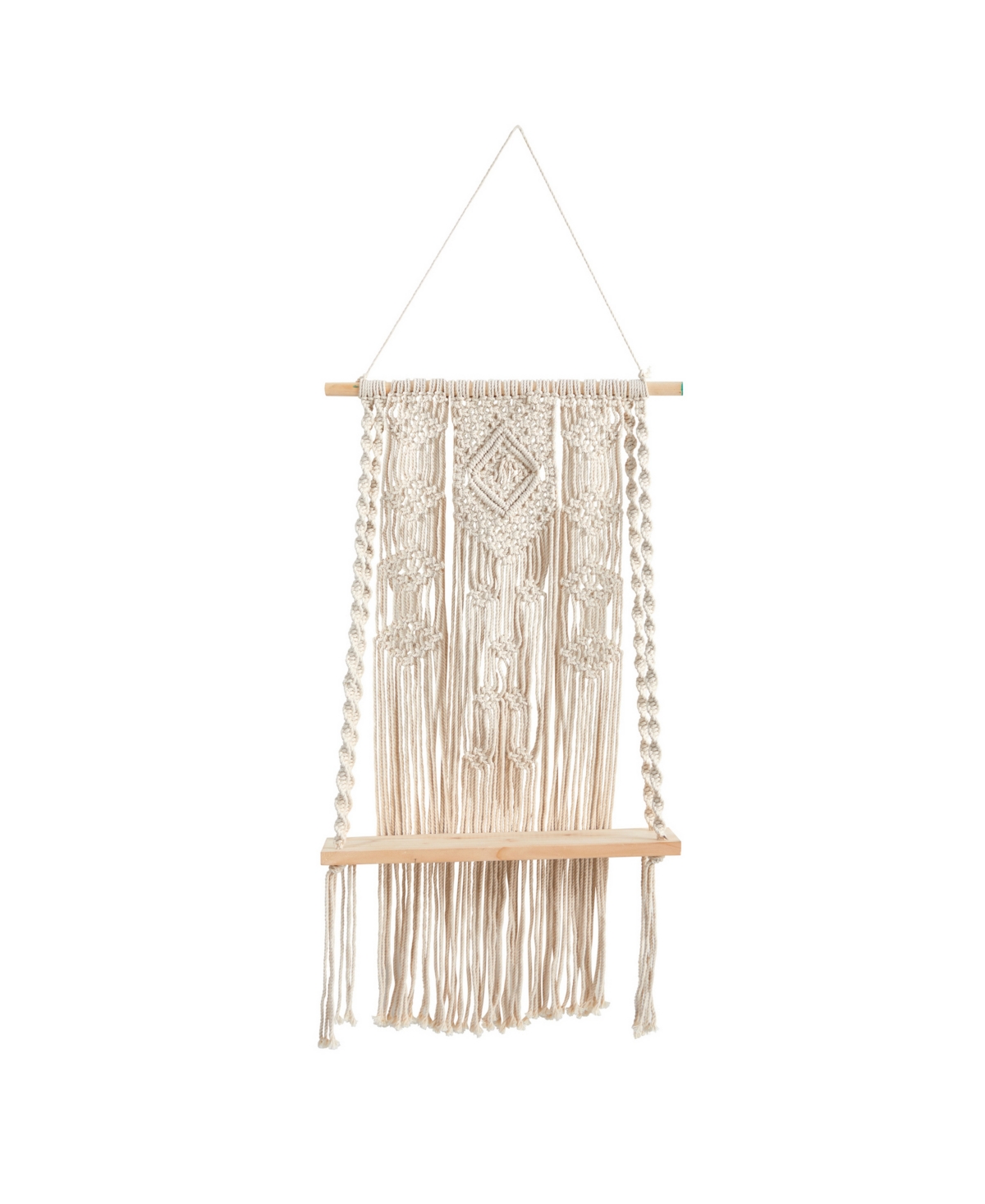 Click here for Hand Crafted Woven Wall Hanging with Shelf  2.5 x... prices