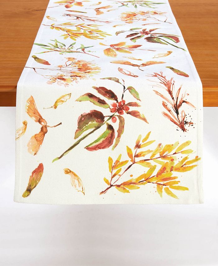Tableau Autumn Botanical Standard Table Runner, 72" x 14" - Macy's
