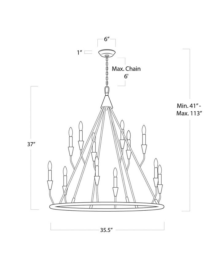 Regina Andrew Design Coastal Living Sierra Chandelier - Macy's