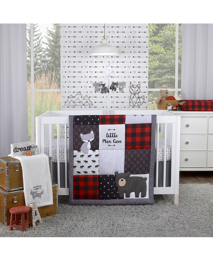 NoJo Little Man Cave Bear, Fox, Moose, Buffalo Check and Arrows Rustic ...