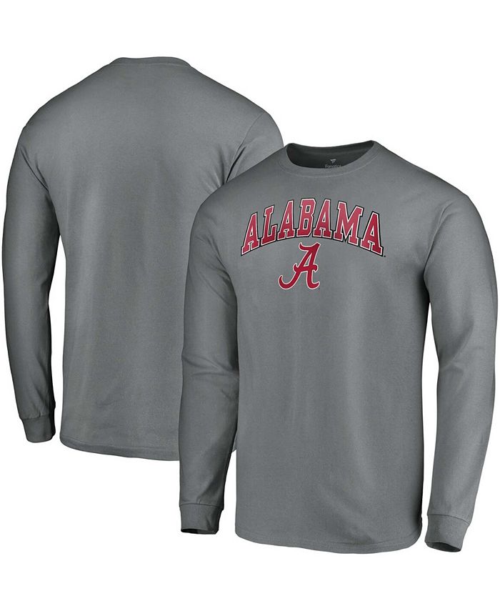 Fanatics Men's Charcoal Alabama Crimson Tide Campus Long Sleeve T-shirt ...