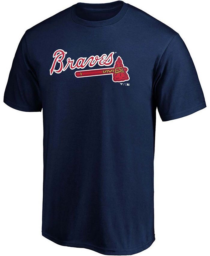 Fanatics Men's Navy Atlanta Braves Official Wordmark T-shirt - Macy's