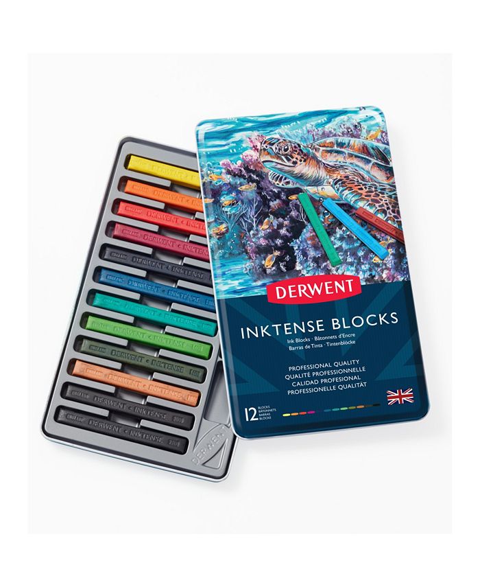 Derwent Inktense Block Tin Set, 12 Colors - Macy's