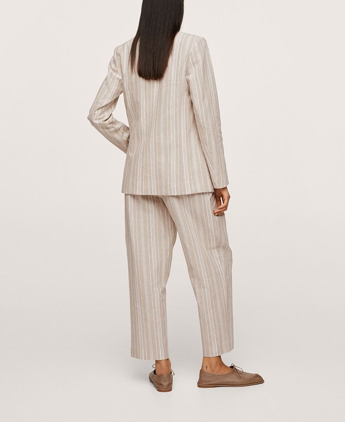 MANGO Women's Linen Suit Trousers - Macy's