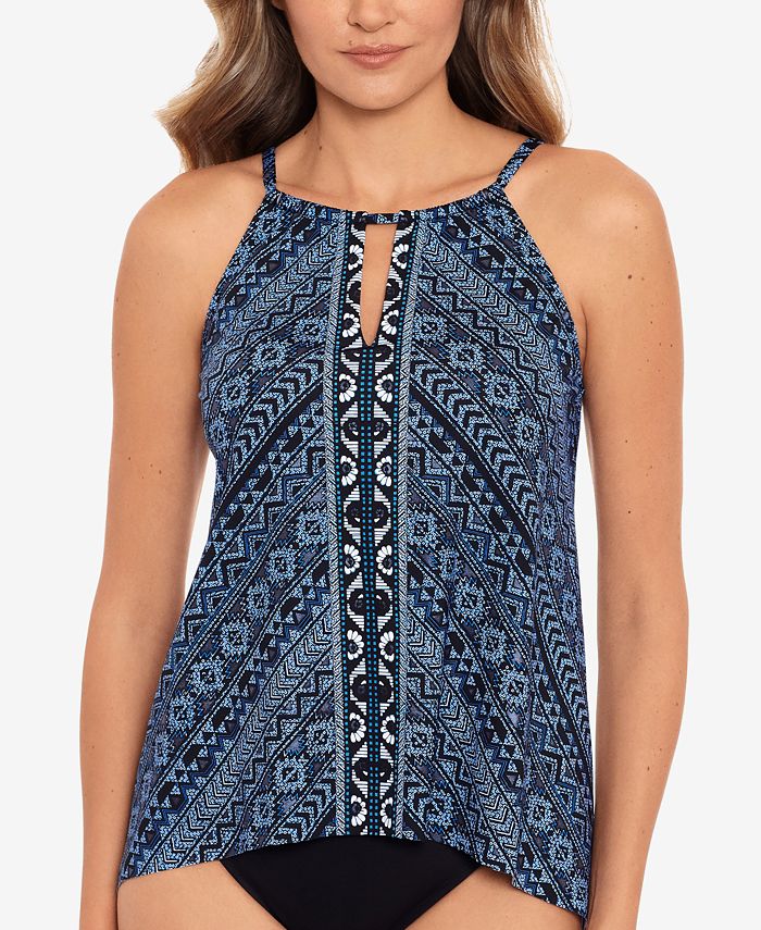Miraclesuit PAILLETTE PEEPHOLE TANKINI TOP - Macy's