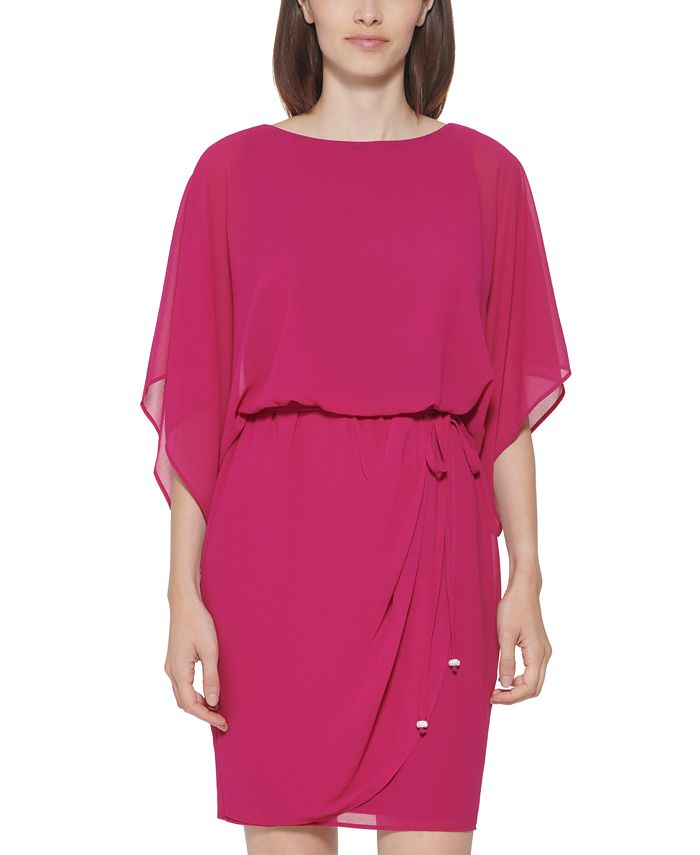 Jessica Howard Chiffon Blouson Dress - Macy's