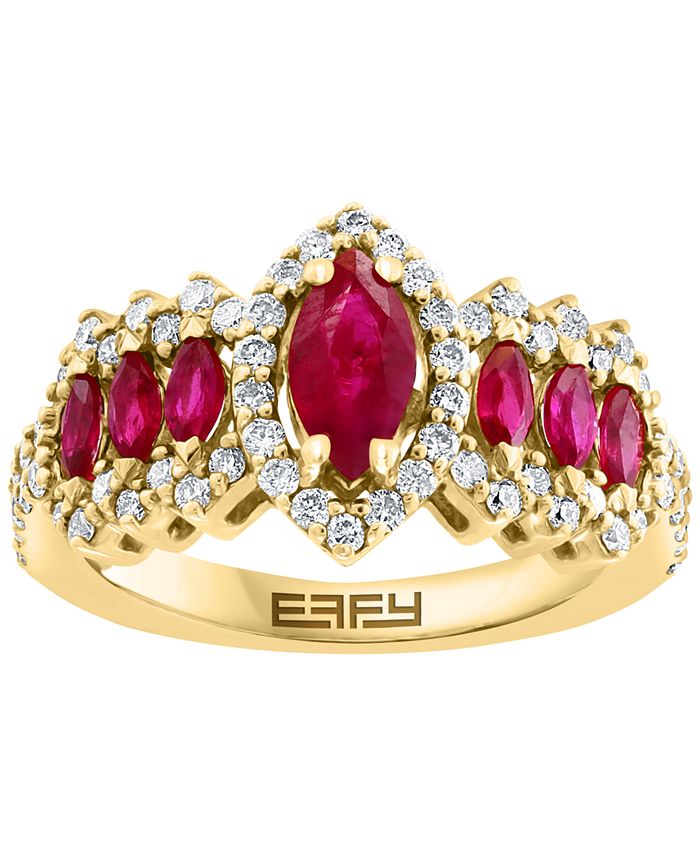 EFFY Collection EFFY® Ruby (1-1/3 ct. t.w.) & Diamond (5/8 ct. t.w ...