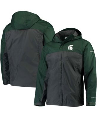 Men's Green, Charcoal Michigan State Spartans Glennaker Storm Full-Zip ...