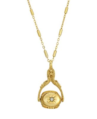 2028 Crystal Spinner Locket Necklace - Macy's