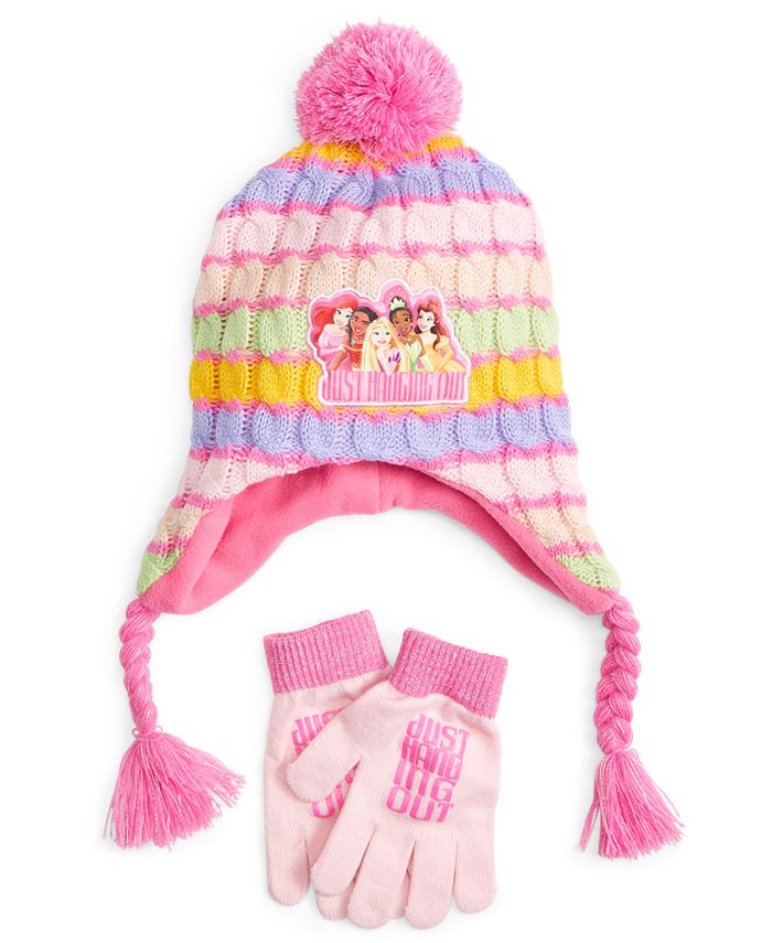 Berkshire Little Girls Princesses Hat & Gloves Set - Macy's