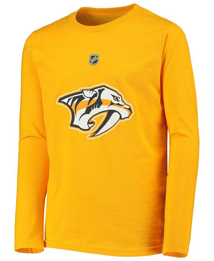 Outerstuff Big Boys Gold-Tone Nashville Predators Primary Logo Long ...