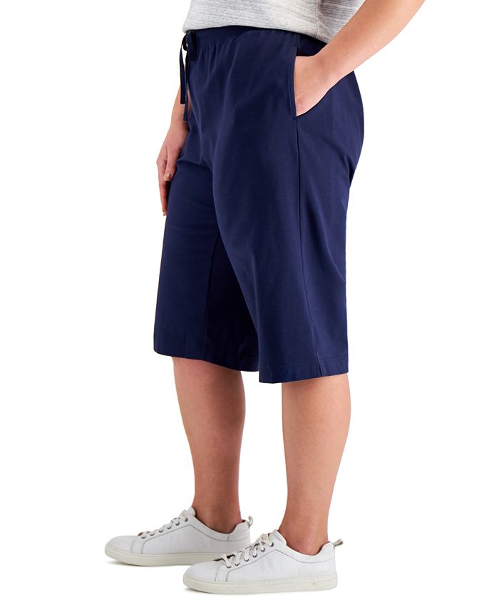Karen Scott Plus Size Drawstring Skimmer Shorts Created For Macys