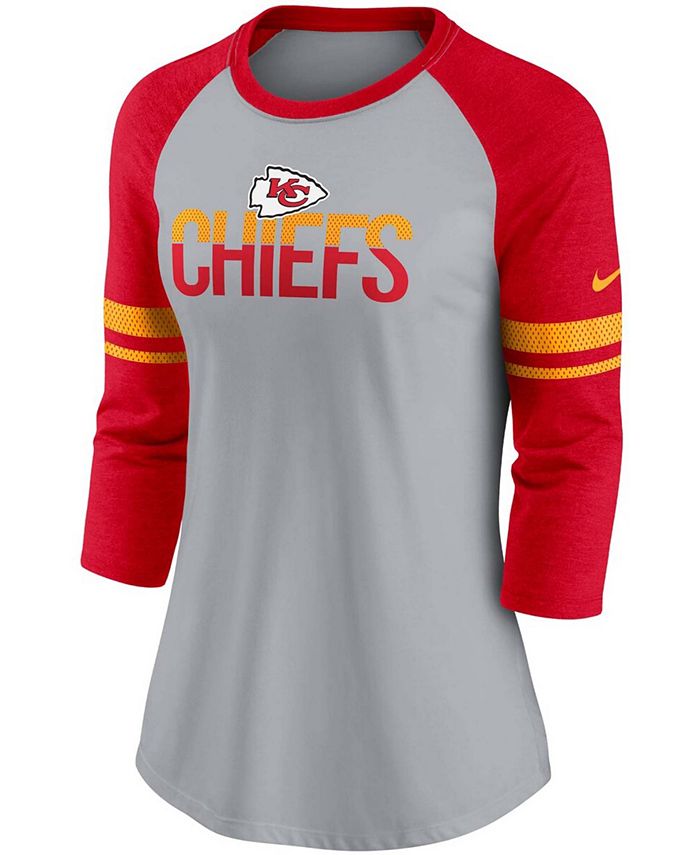 Nike Women's Kansas City Chiefs Stripe Mesh Nickname Tri-Blend Three ...