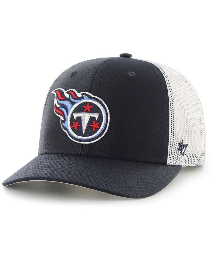 '47 Brand Men's Navy, White Tennessee Titans Trucker Snapback Hat - Macy's