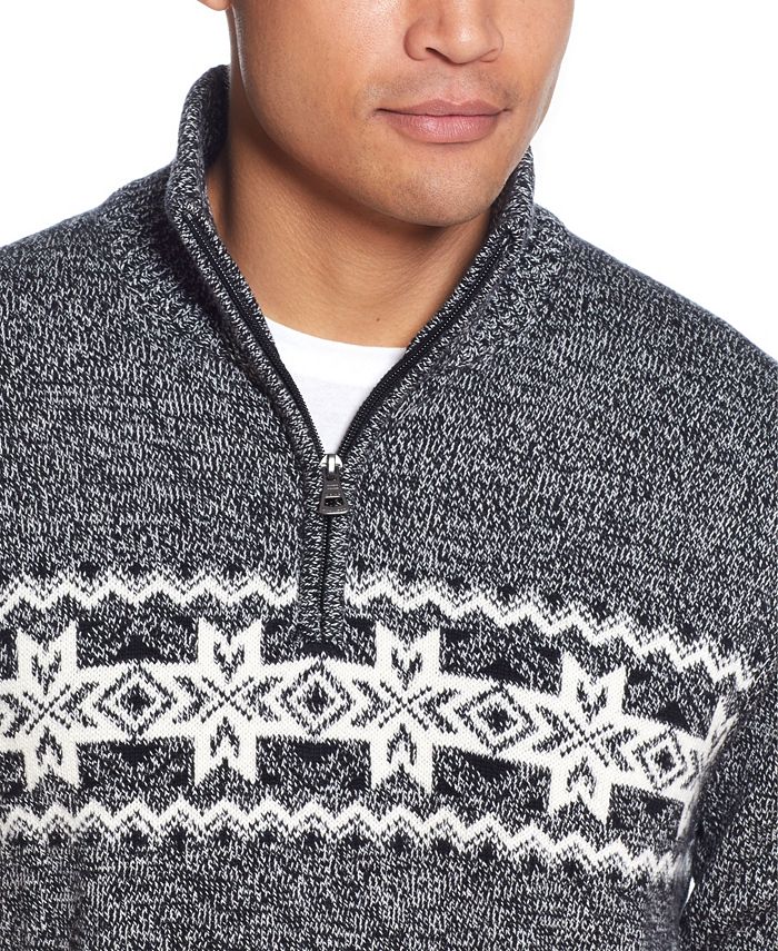 Weatherproof Vintage Men's Snow Half Zip Sweater - Macy's