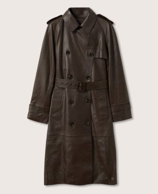 MANGO Women's Leather Jacket - Macy's