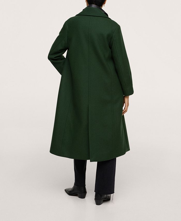 MANGO Women's Double-Breasted Coat - Macy's