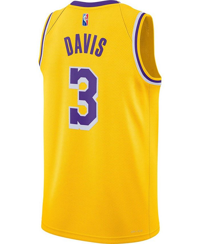 Nike Men's Anthony Davis Gold-Tone Los Angeles Lakers 2021/22 Diamond ...