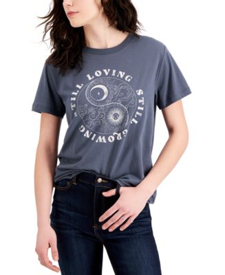 Grayson Threads Black Juniors' Yin Yang Graphic Print T-Shirt - Macy's