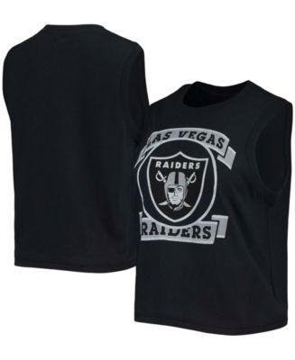 Women's Junk Food Black Las Vegas Raiders Rib Ranger Muscle Tank Top ...