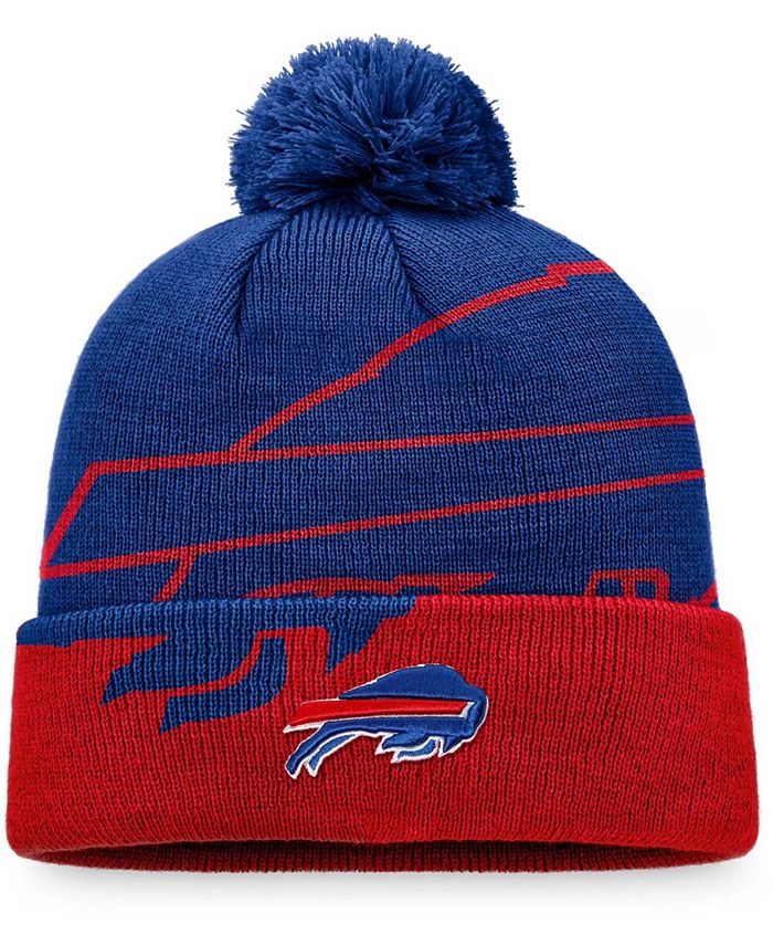 Fanatics Men's Royal and Red Buffalo Bills Block Party Cuffed Knit Hat ...