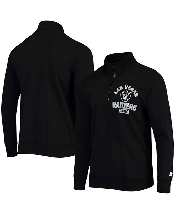 Starter Men's Black Las Vegas Raiders Heisman Quarter-Zip Jacket - Macy's