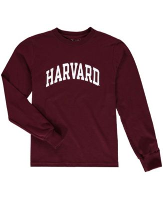 Big Boys and Girls Crimson Harvard Crimson Basic Arch Long Sleeve T ...