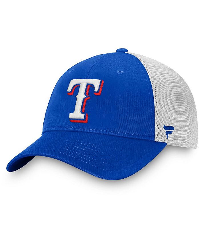 Fanatics Men's Royal and White Texas Rangers Team Core Trucker Snapback ...