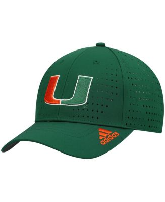 Men's Green Miami Hurricanes 2021 Sideline AEROREADY Adjustable Hat ...