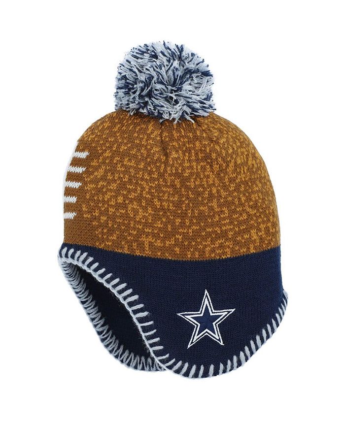 Outerstuff Infant Brown and Navy Dallas Cowboys Football Head Knit Hat ...