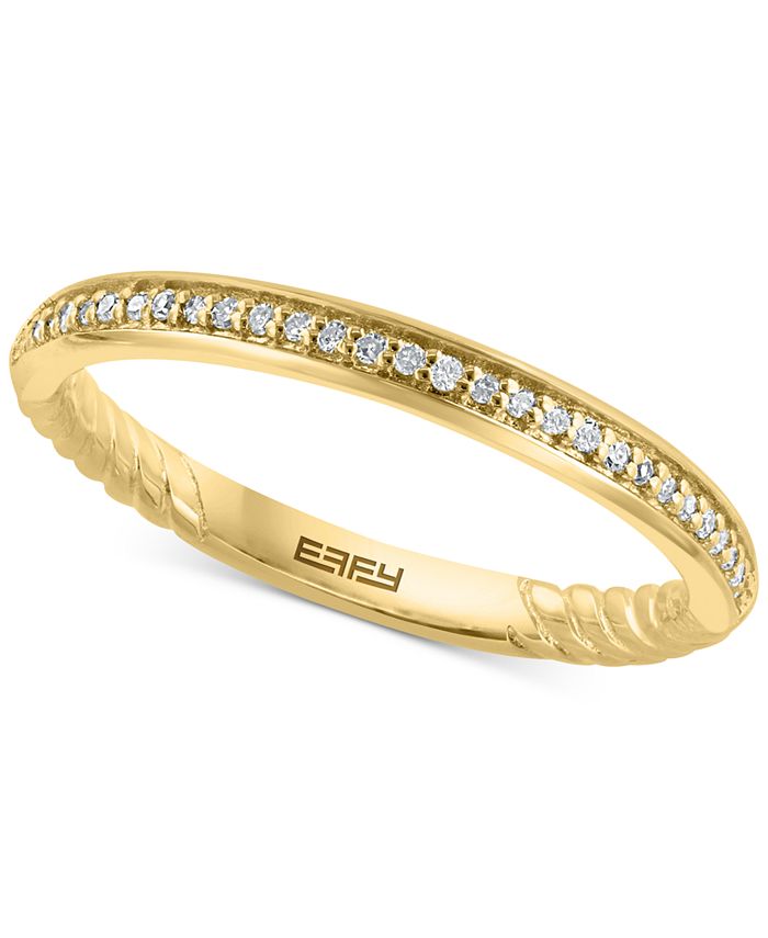 EFFY Collection EFFY® Diamond Band (1/10 ct. t.w.) in Sterling Silver ...