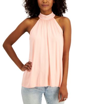 INC International Concepts Studded Halter Top, Created for Macy's - Macy's