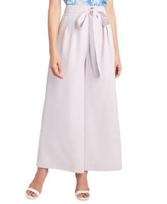 BCBGeneration Tie-Waist Wide-Leg Pants - Macy's