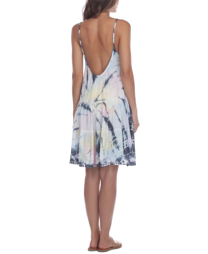 Raviya Tie-Dye-Print Short Swim Cover-Up Dress - Macy's