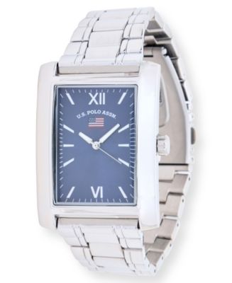 U.S. Polo Association Men's Silver Bracelet Watch - Macy's