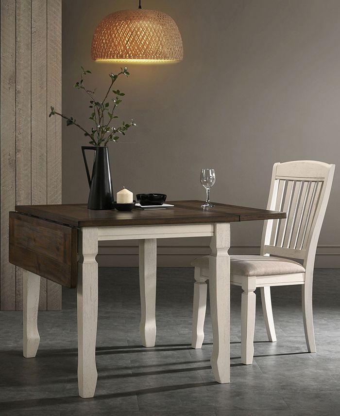 Best Master Furniture Belle Oak Rectangular Drop-Leaf Table - Macy's