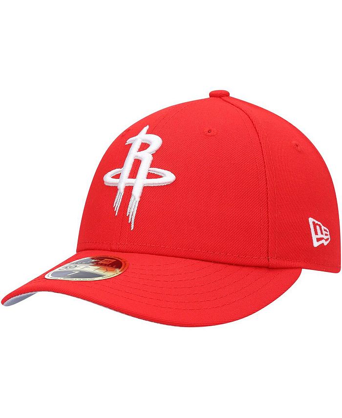 New Era Men's Red Houston Rockets Team Low Profile 59FIFTY Fitted Hat ...