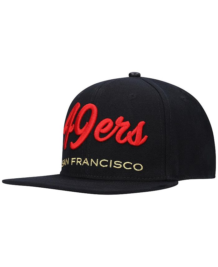 Pro Standard Men's Black San Francisco 49ers Script Wordmark Snapback ...