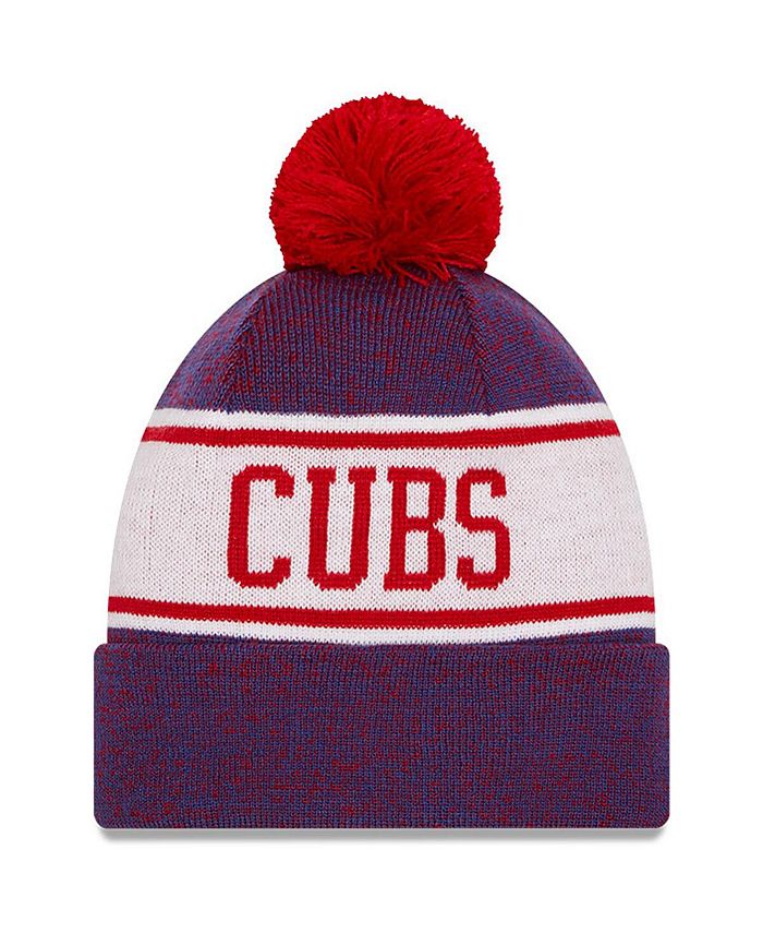 New Era Men's Royal and Red Chicago Cubs Banner Cuffed Knit Hat with ...