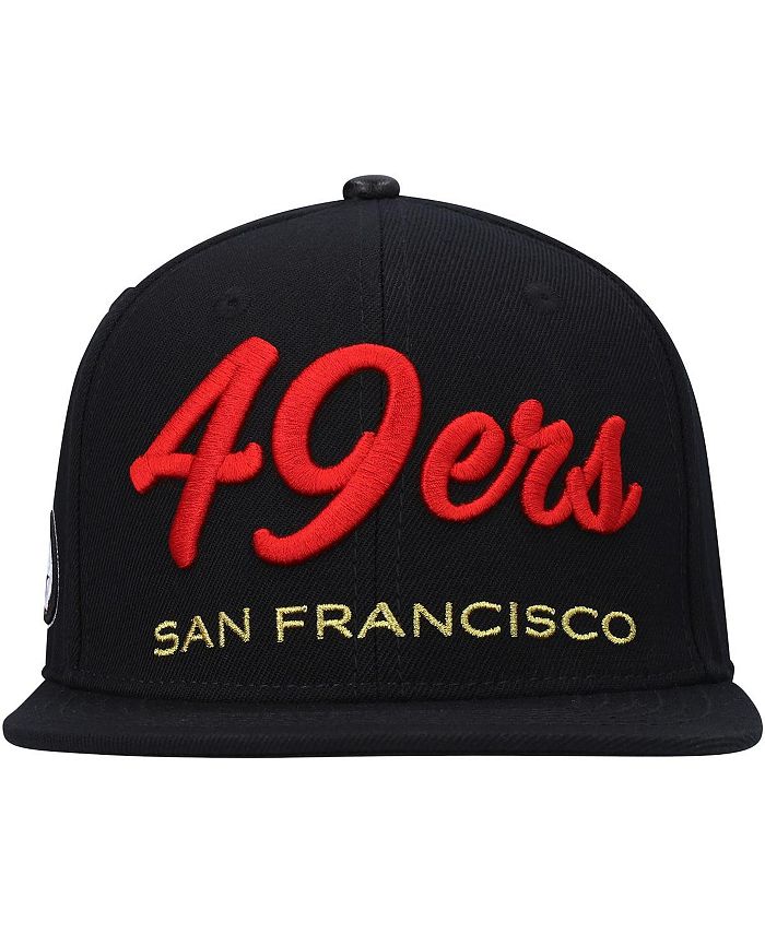 Pro Standard Men's Black San Francisco 49ers Script Wordmark Snapback ...