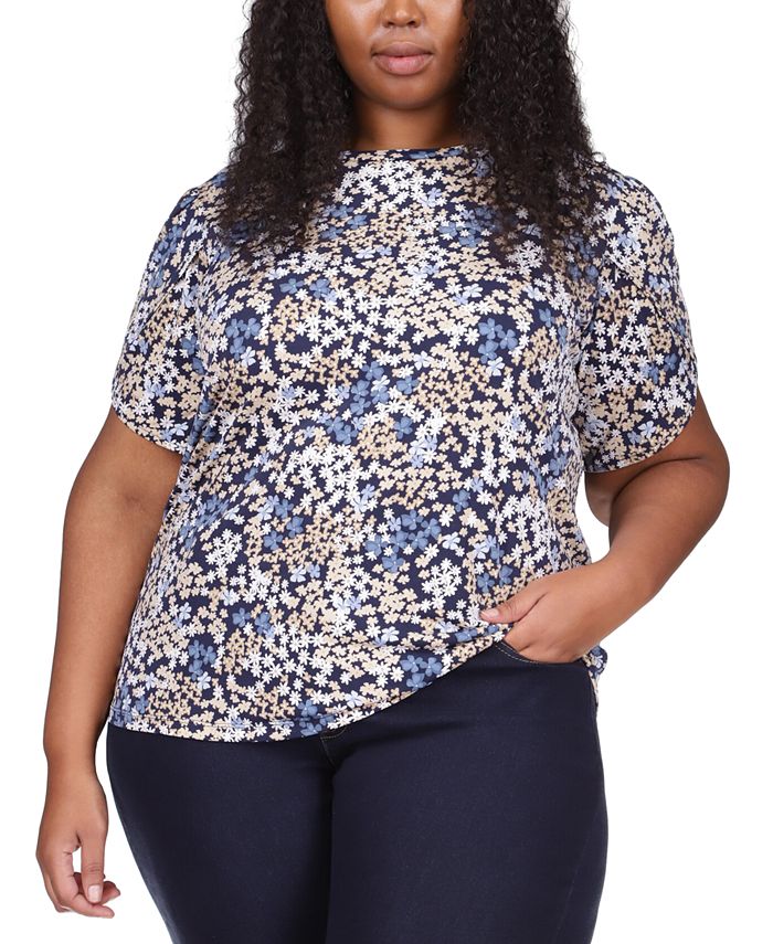 Michael Kors Plus Size Garden Petal Top - Macy's
