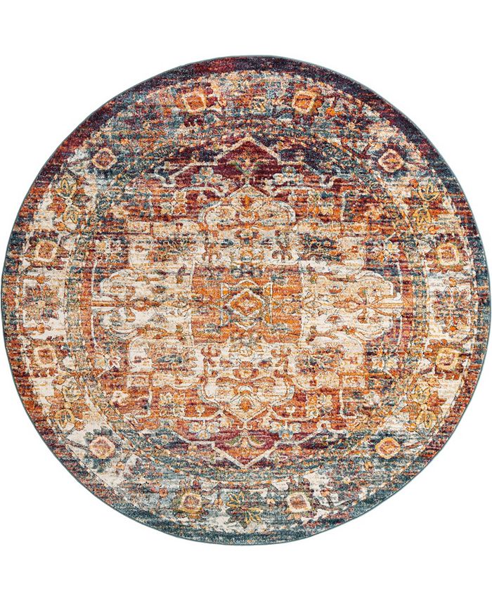 Bayshore Home CLOSEOUT! Castille Adjani 7'10" x 7'10" Round Area Rug ...