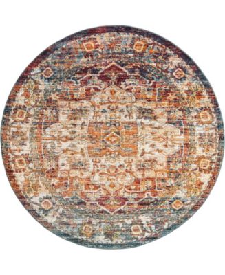 Bayshore Home CLOSEOUT! Castille Adjani 7'10" x 7'10" Round Area Rug ...
