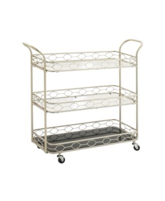 Tin and Mirror Traditional Bar Cart - Macy's