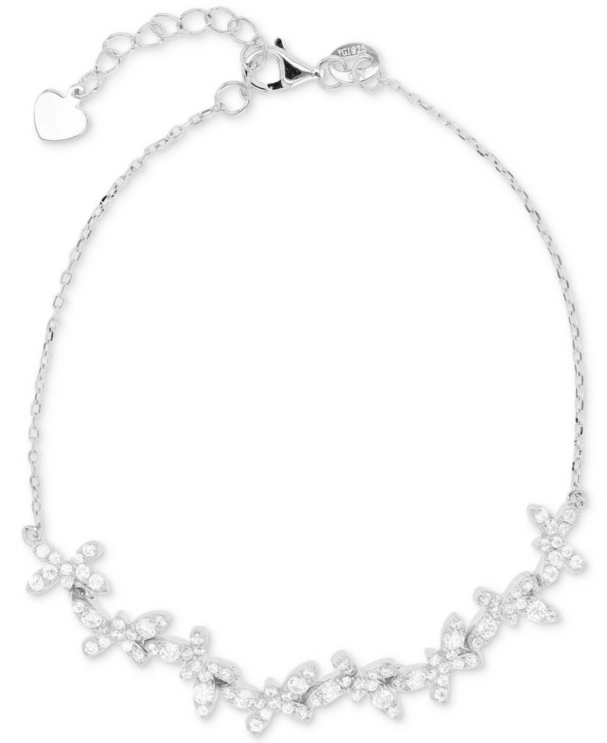 Click here for Cubic Zirconia Butterfly Chain Bracelet in 14k Gol... prices
